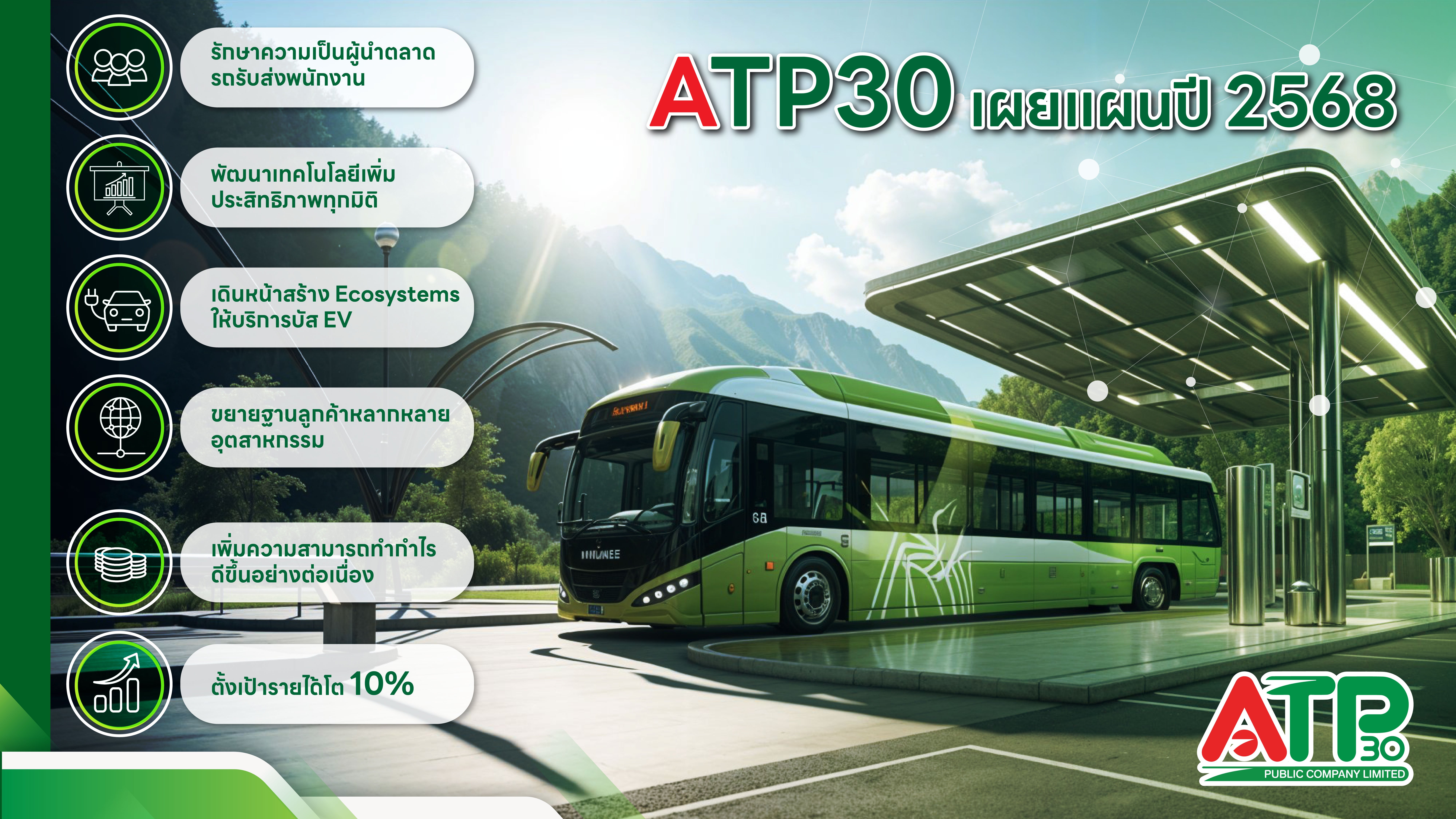 ATP30 กางแผนปี 68 เดินหน้าอัพมาร์จิ้น ลุยเพิ่มบัส EV - ยกระดับมาตรฐานบริการ | Share2Trade